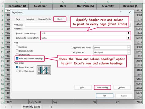 how to print excel sheet with rows and columns 2 simple ways excel