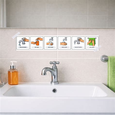 Hand Washing Visual Schedule For Autism Aba Task Analysis Routine