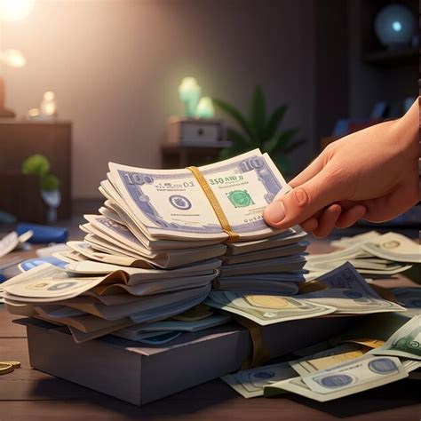 Mano De Hombre 3d Dando Pila De Dinero En Efectivo De Papel Foto Premium