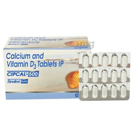 Cipla Cipcal 500 Calcium Vitamin D3 Ip Tablets At ₹ 500box Mumbai