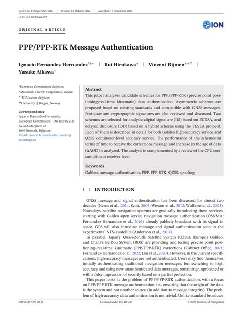 Pdf Pppppp Rtk Message Authentication