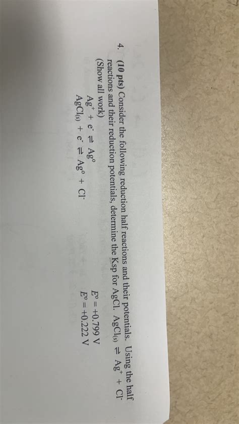Solved 4 10 Pts Consider The Following Reduction Half