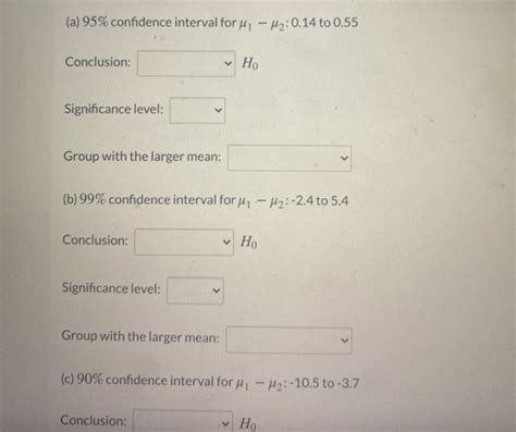 solved hypotheses for a statistical test are given followed