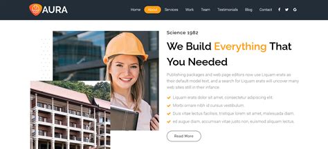 Latest Multipurpose Responsive Html Template Aura Construction