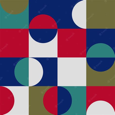 다채로운 색상 팔레트의 기하학적 복고풍 패턴 프리미엄 벡터