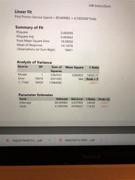 Solved Model Simple Linear Regression Model Using The JMP Chegg