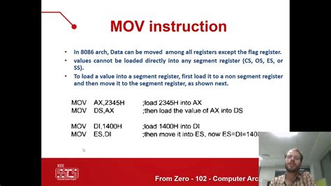 29 assembly language mov instruction youtube