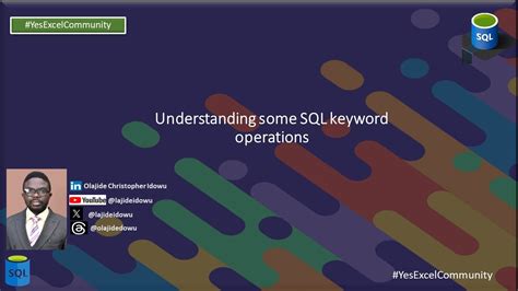 Understanding Sql Keywords Youtube