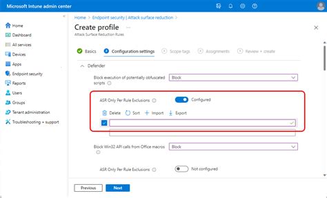 Manage Attack Surface Reduction Settings With Microsoft Intune