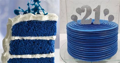 Bolo Azul Receita Da Massa Cobertura E Recheio Confeiteira