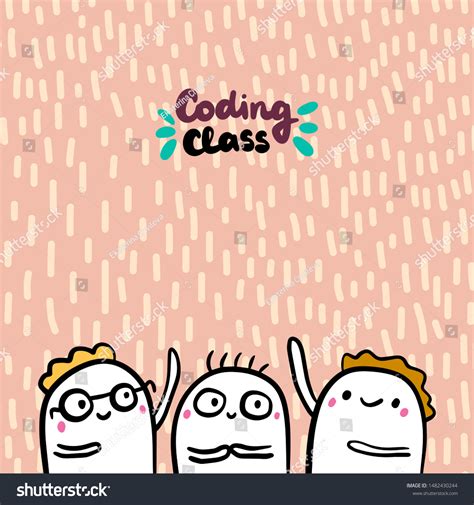 Coding Class Hand Drawn Vector Illustration Stock Vector Royalty Free 1482430244 Shutterstock