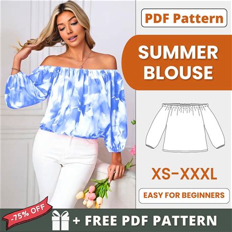 Summer Top Sewing Pattern Top Pattern Women Sewing Pattern Summer
