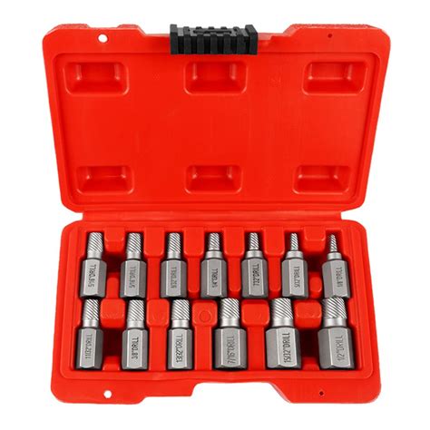 13 Pcs Screw Extractor Bolt Hex Extractor For Broken Rusted Bolts
