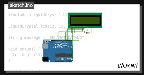 Text Berjalan Wokwi Esp32 Stm32 Arduino Simulator