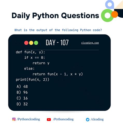 Python Coding On Linkedin Python Coding Challenge Day 107 What Is The Output Of The