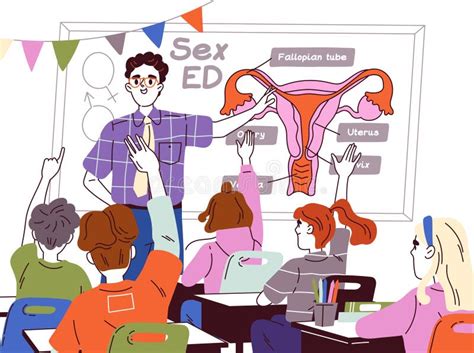 sexual education vector concept stock vector illustration of girl
