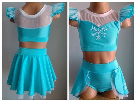 Elsa Inspired Dance Costume Elsa Performance Outfit Custom Dance