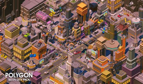 Polygon Sci Fi City Pack Synty Studios Unity And Unreal 3d Low