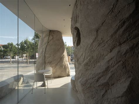 BLUE Architecture Studio Erects Rocky Columns Inside Zolaism Cafe