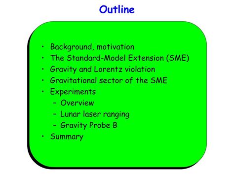 Ppt Gravitational Experiments Testing Lorentz Symmetry Powerpoint Presentation Id5059596