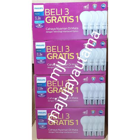Jual Lampu Led Philips Paket Beli Gratis Isi Bh W W W W W Shopee