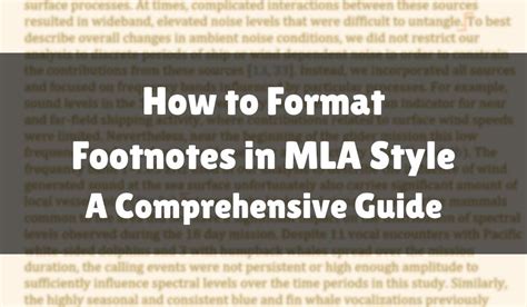 How To Format Footnotes In Mla Style A Comprehensive Guide Wps Office Blog