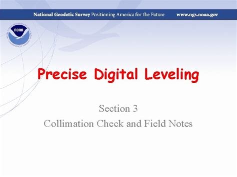 Precise Digital Leveling Section Collimation Check And