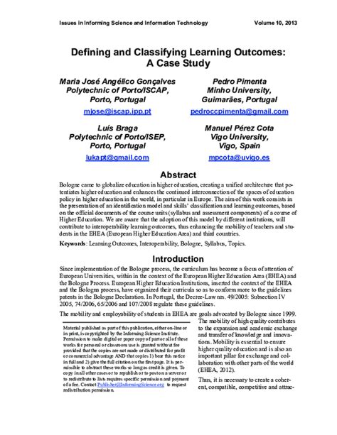 pdf classifying learning outcomes in higher education