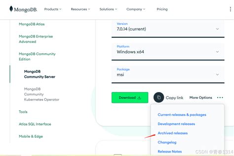 下载mongodb 4 2 25 版本教程 mongodb历史版本下载 csdn博客