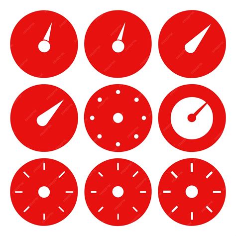 Premium Vector A Red Clock With A Clock Face And A Clock Face