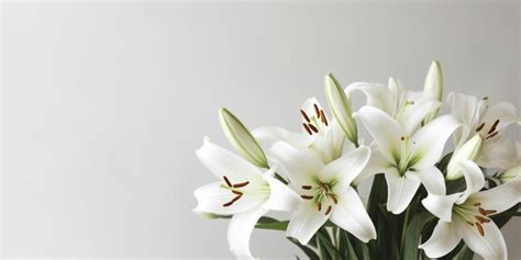 Premium Ai Image White Lily Wedding Bouquet Flower Background Ai Generated