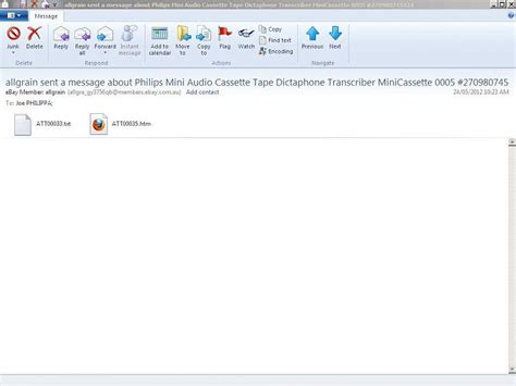 Email Body Shown As Attachment Page Windows Forums