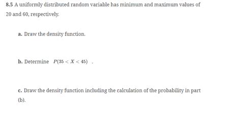 solved 8 5 a uniformly distributed random variable has