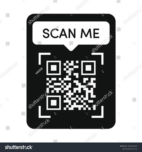 qr code frame black color scan stock vector royalty free 2206762945