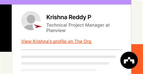krishna reddy p technical project manager at planview the org