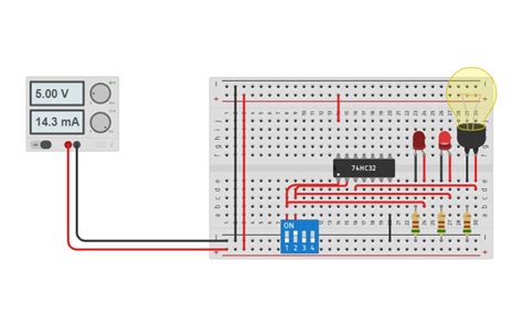 Circuit Design Porta Or Tinkercad