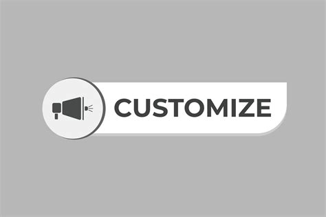 Customize Button Speech Bubble Banner Label Customize 21389351 Vector Art At Vecteezy