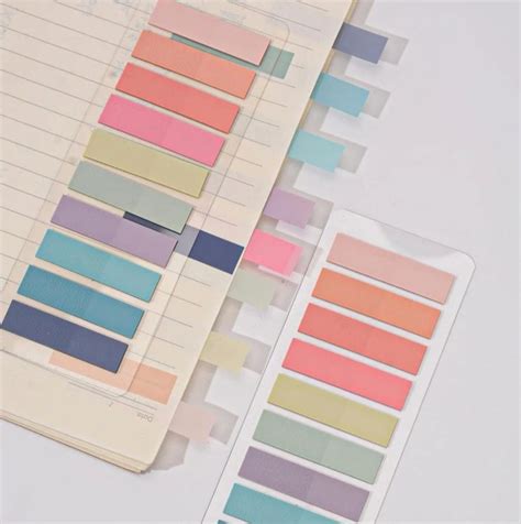 Pastel Index Tabs Sticky Notes Cute Kawaii Planner Tabs Waterproof Page Marker Aesthetic
