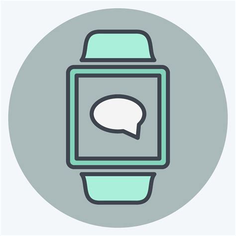 Messaging App Icon In Trendy Color Mate Style Isolated On Soft Blue Background Vector