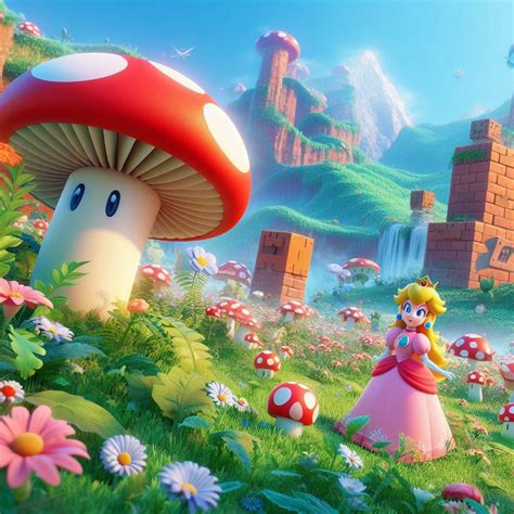 Peach In The Valley Mushroom Kingdom Landscape By Ruhe1986 On Deviantart