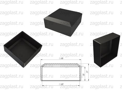 Заглушка наружная для профильной трубы 80х80 мм | Zagplast пластиковые ...