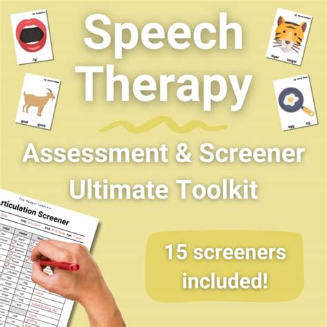 Speech Therapy Assessment And Screener Ultimate Toolkit 15 Screeners