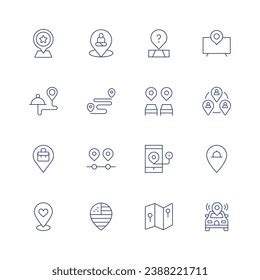 Location Icon Set Thin Line Icon Stock Vector Royalty Free Shutterstock