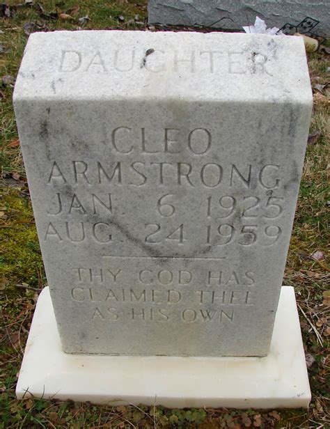 Cleo Bowling Armstrong 1925 1959 Monumento Find A Grave