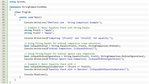String Comparison In C INetTutor Com