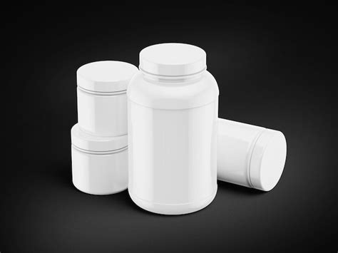 Premium Photo 3d Illustration Supplement Bottle Isolated On Black
