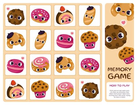 Premium Vector Hand Drawn Memory Game Cards