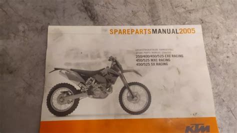 Revue DÉclatÉ Chassis 2005 Ktm 200 400 450 525 Exc Mxc Sx En Anglais