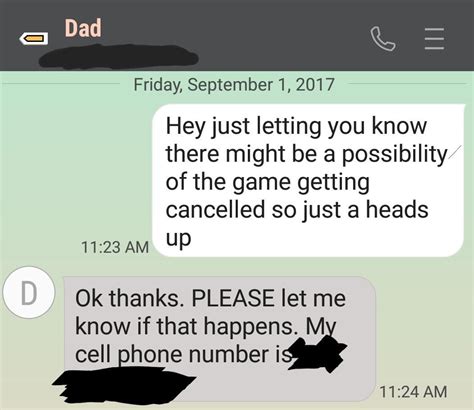 My Dad Texting Me His Own Phone Number R Oldpeoplefacebook