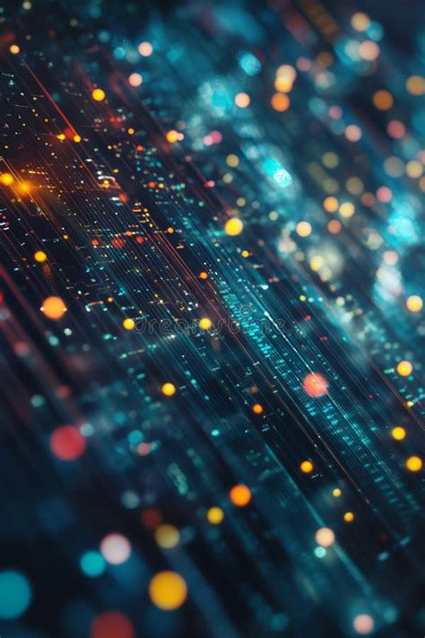 abstract data visualization concept for iot systems and technologies
